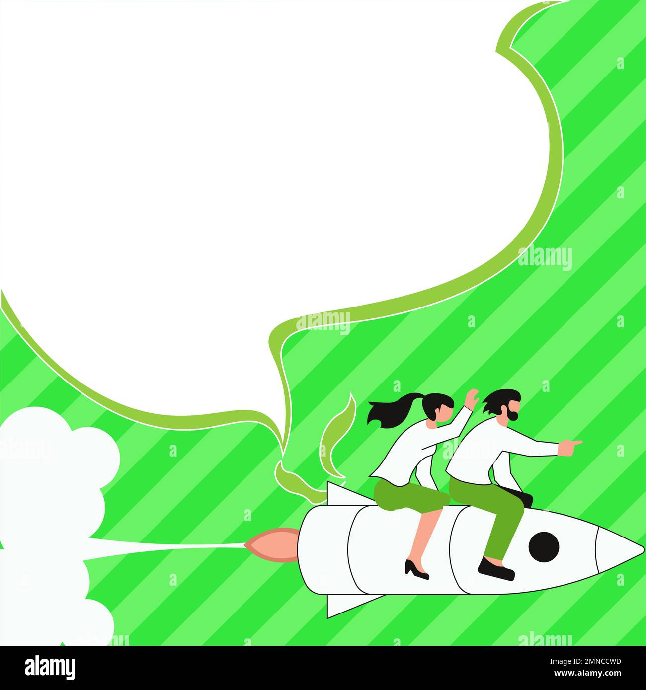 People on Rocket Ship Launching Fast Straight Up. Spaceship Drawing ...