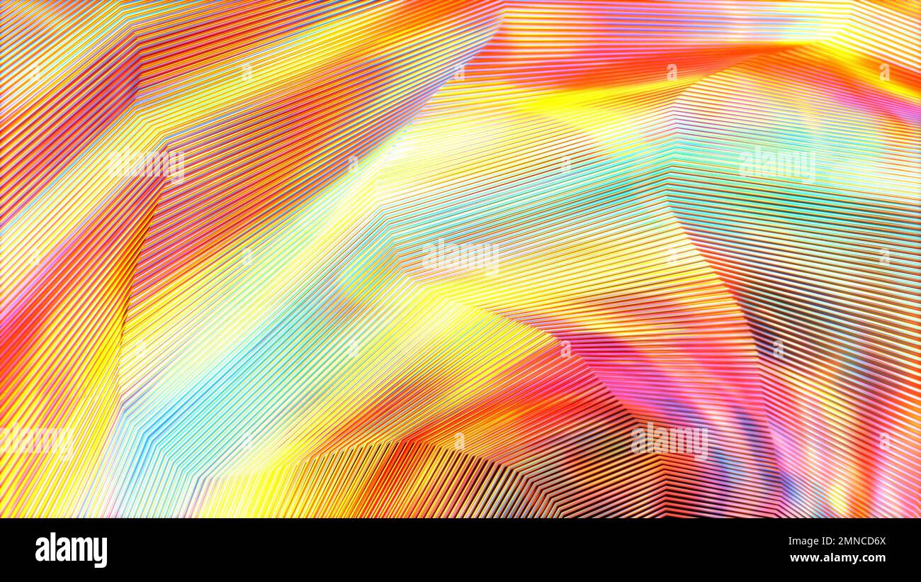 Colorful rainbow metal shapes - hi-tech digital bg - abstract 3D ...