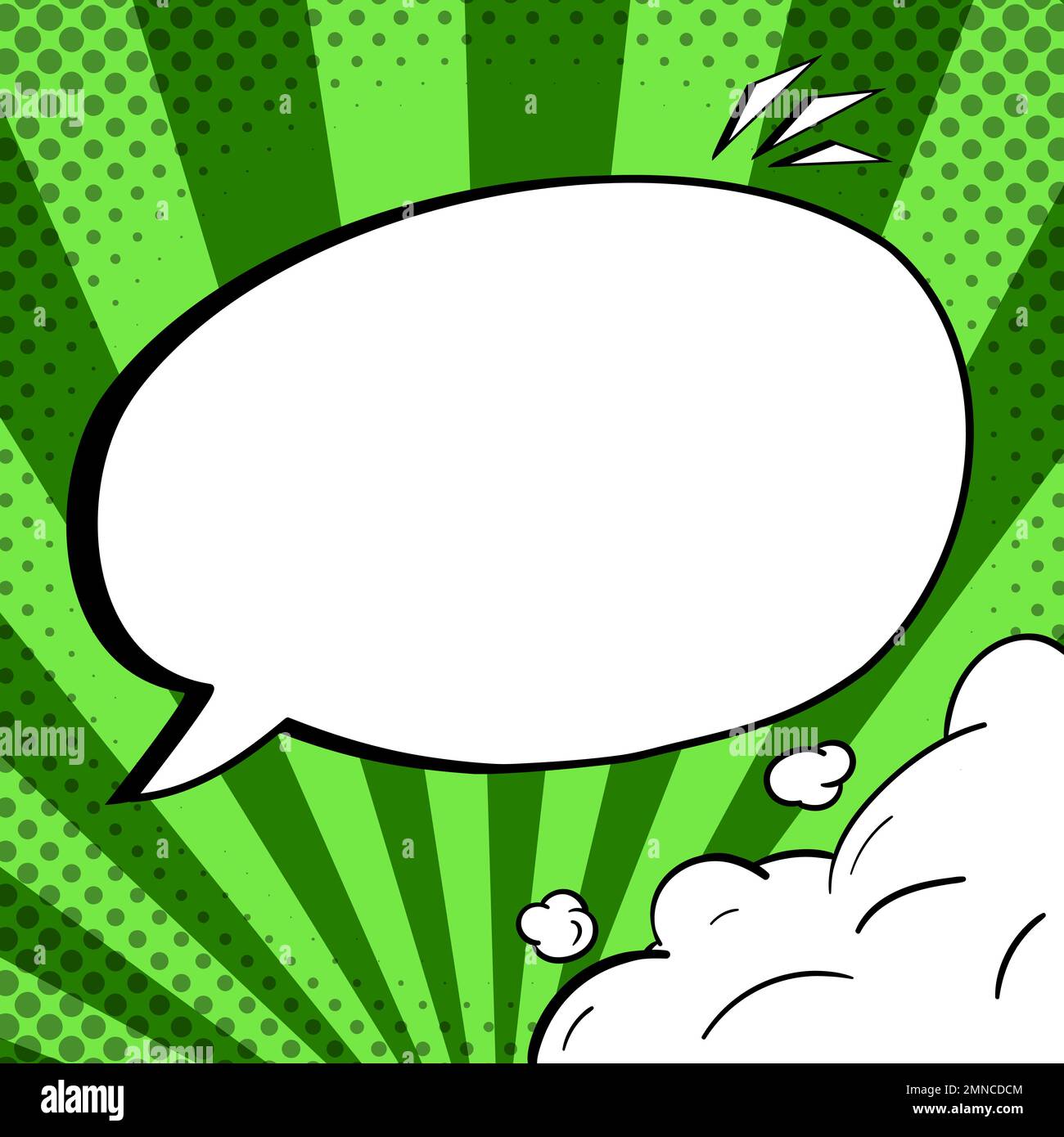 Comic Blank Speech Bubble With Copy Space And Colorful Doodles. Design ...