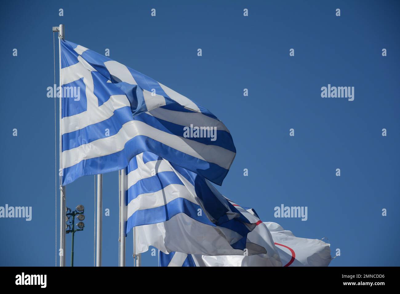 Greek olympic flag hi-res stock photography and images - Alamy
