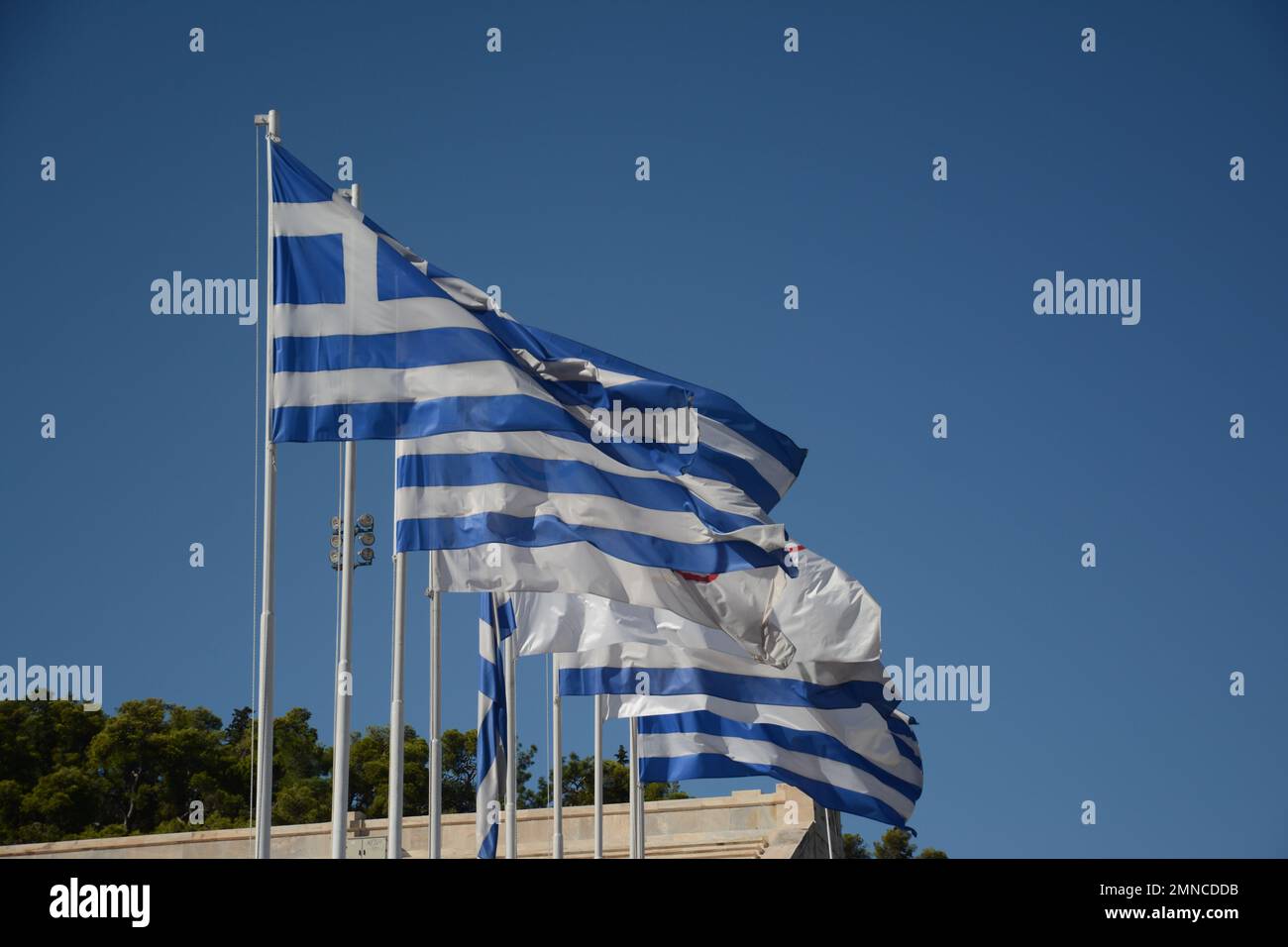 Greek olympic flag hi-res stock photography and images - Alamy