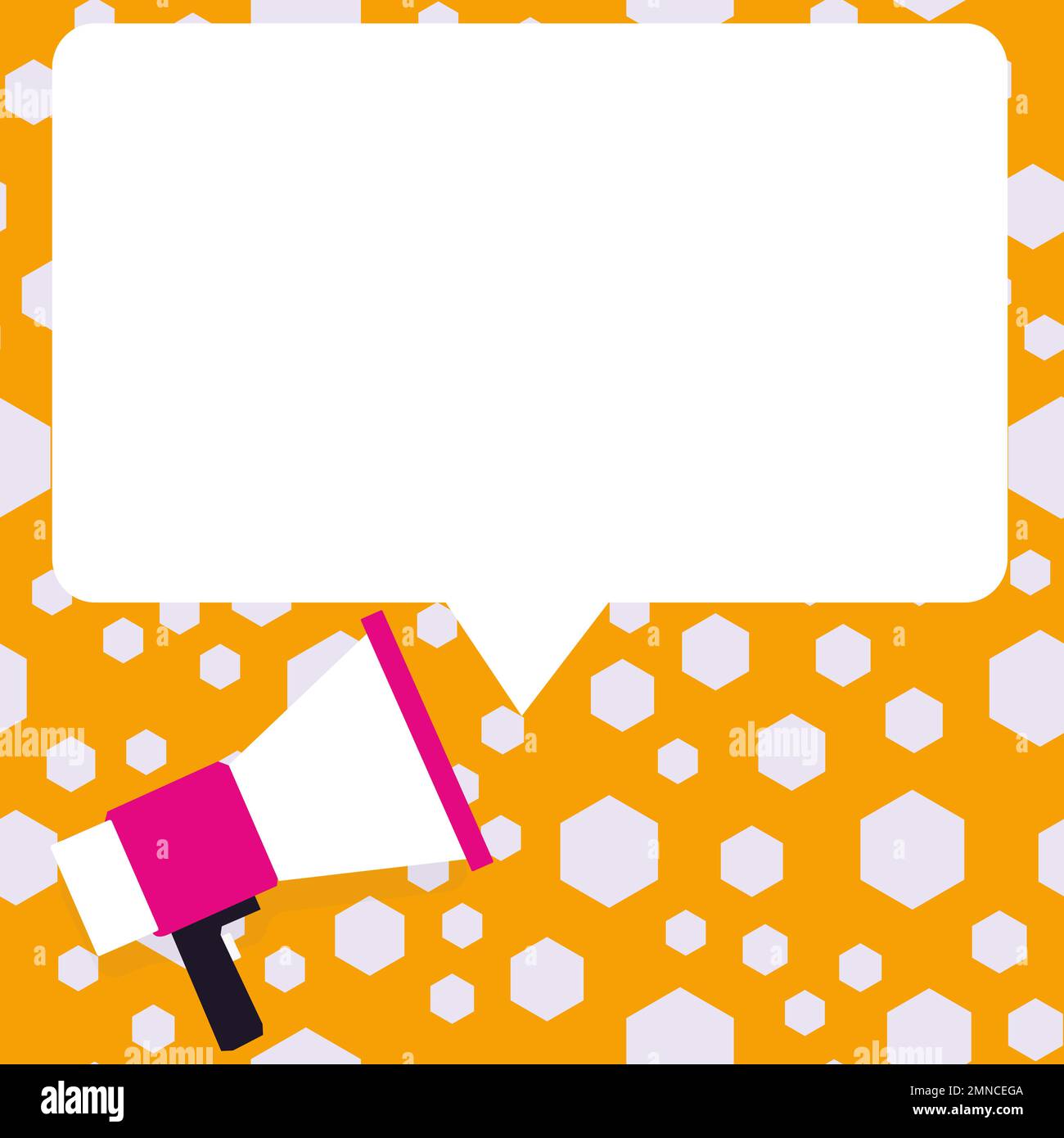 Drawing With Conversation Bubble Showing New Announcement. Speech ...