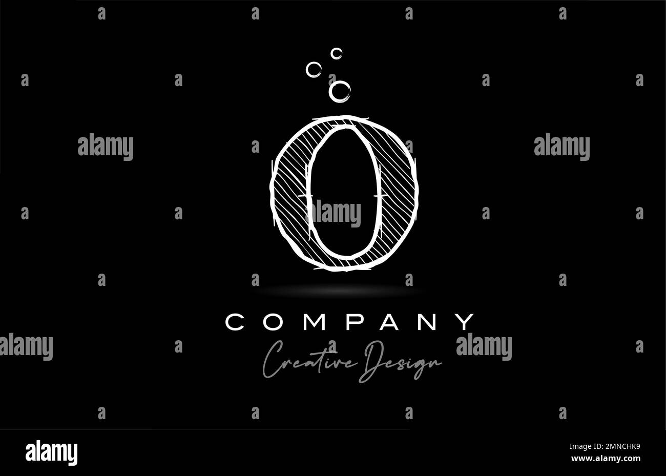 O pencil drawing alphabet letter logo icon with cartoonish style ...