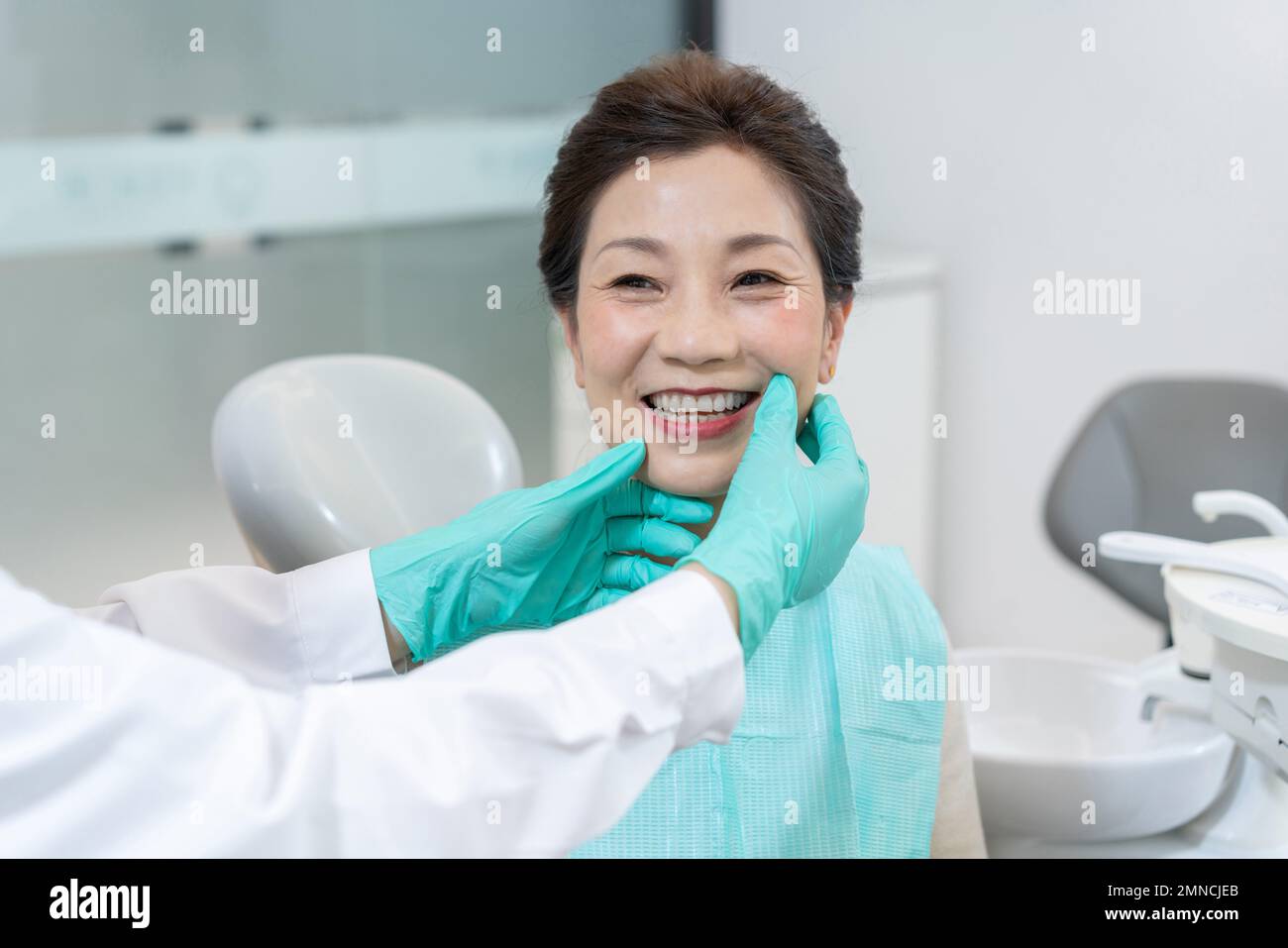 Patients in dental clinical check teeth Stock Photo - Alamy