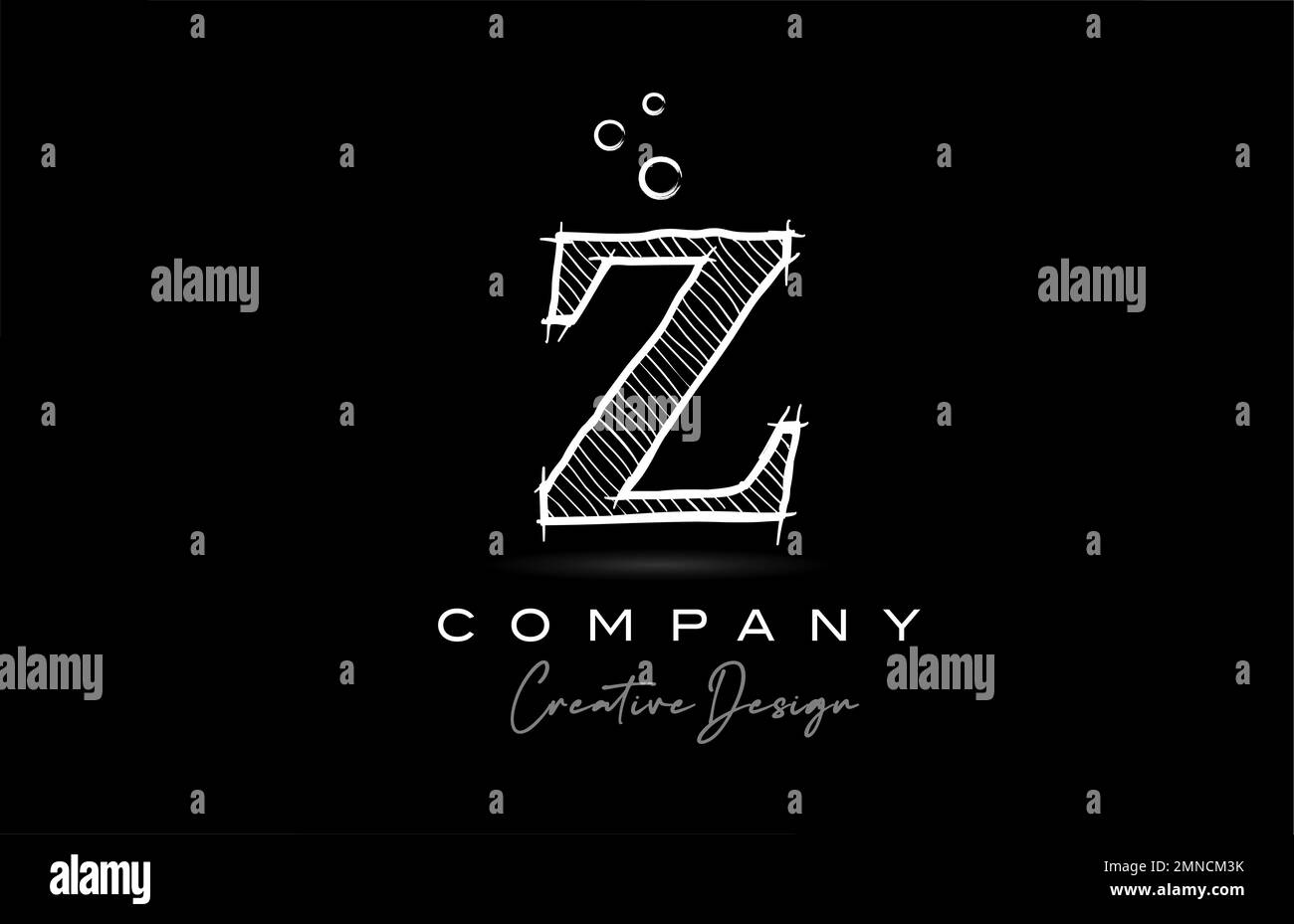Z pencil drawing alphabet letter logo icon with cartoonish style ...
