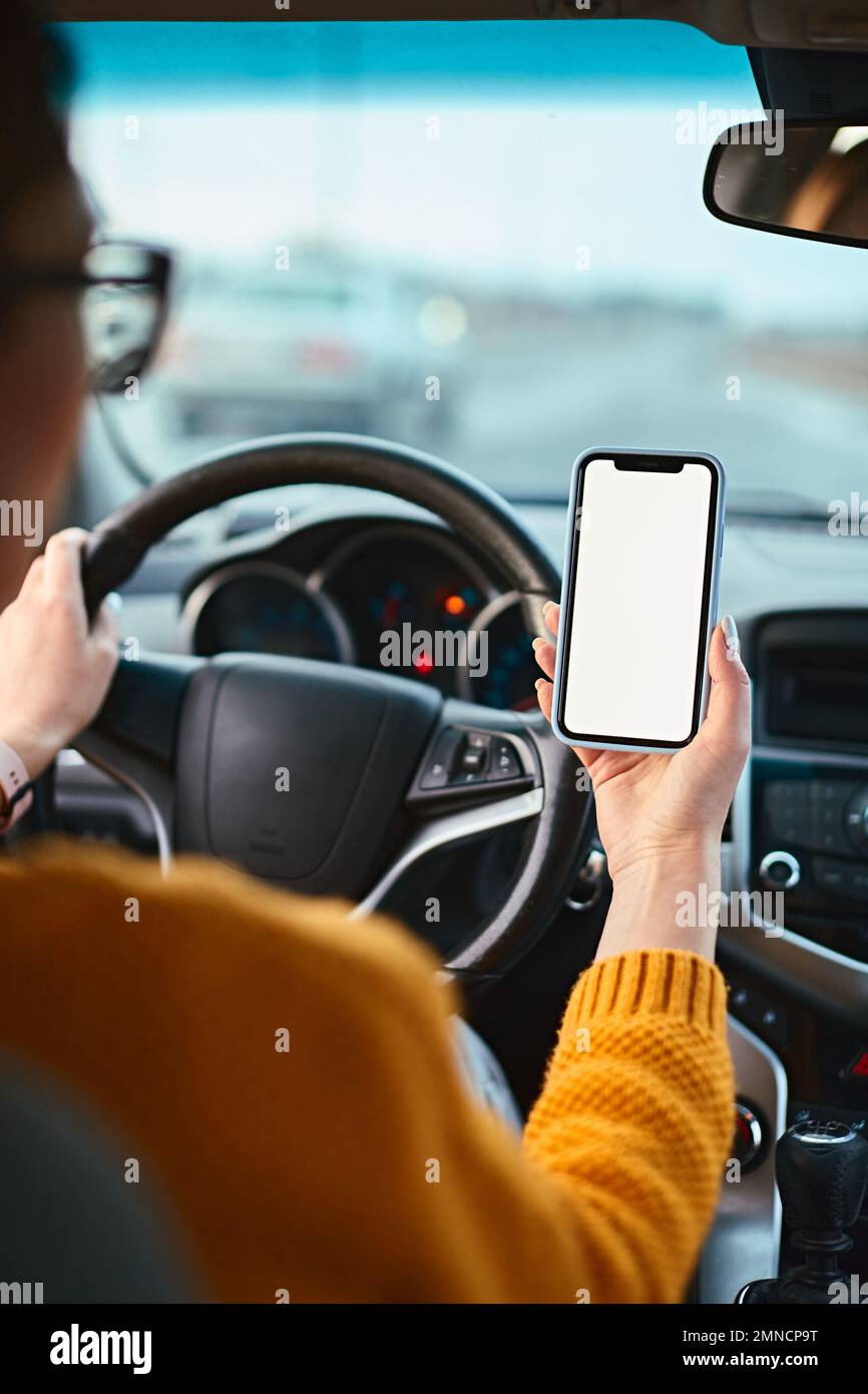 Car navigation white screen hi-res stock photography and images - Alamy