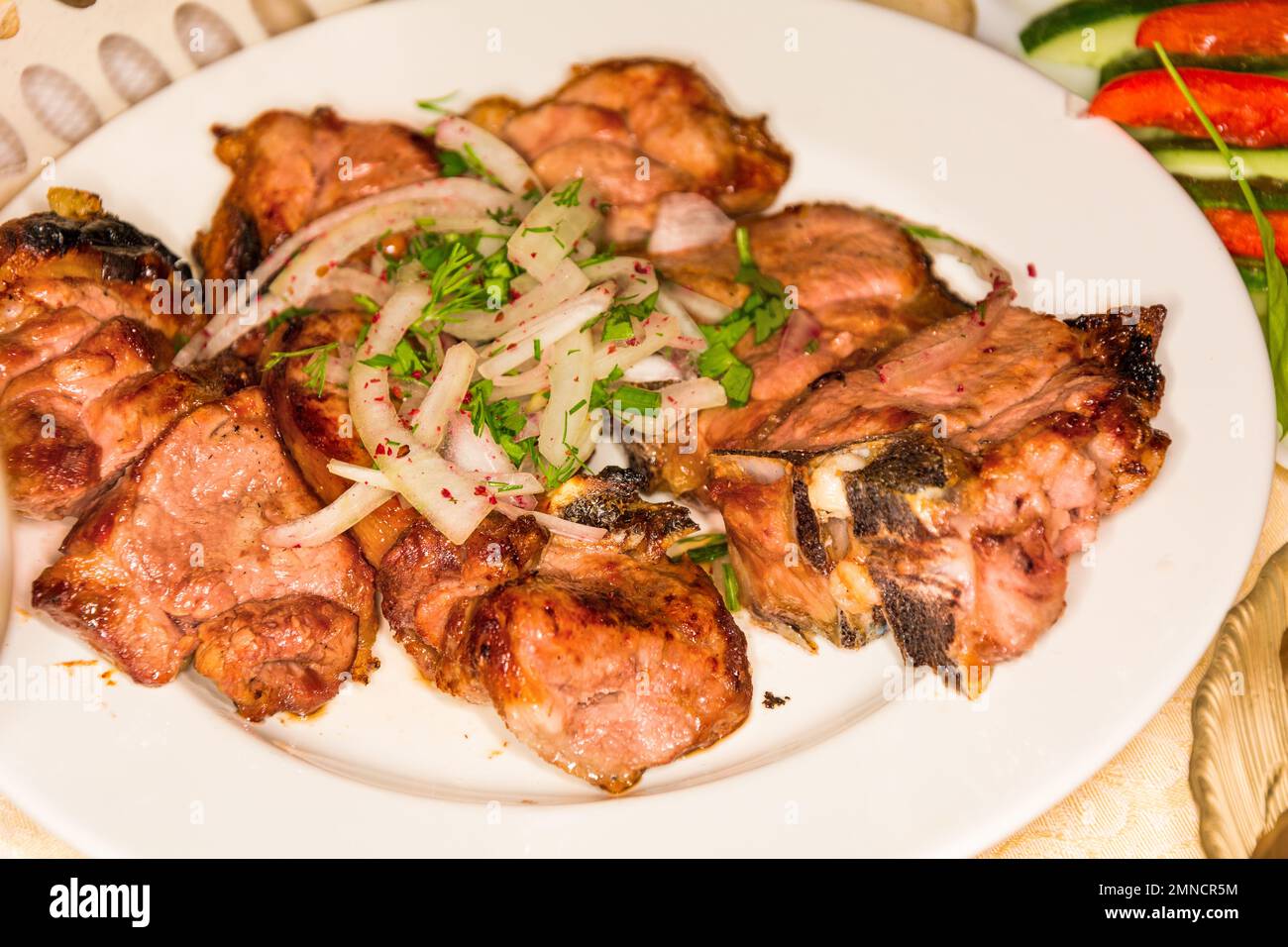 Skewered roasted meat hi-res stock photography and images - Alamy