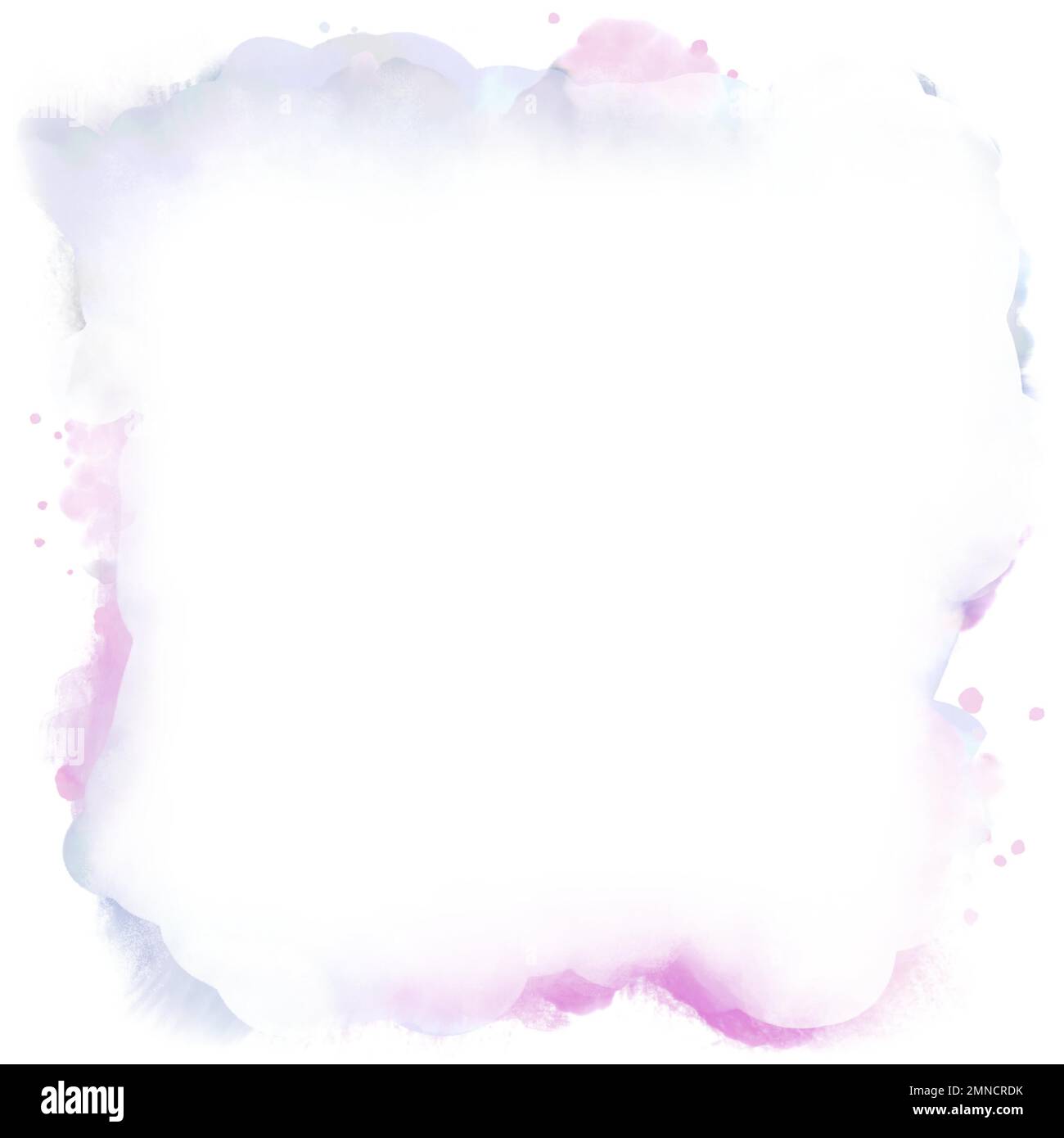 Watercolor background square with copy space in the middle. Vector in ...