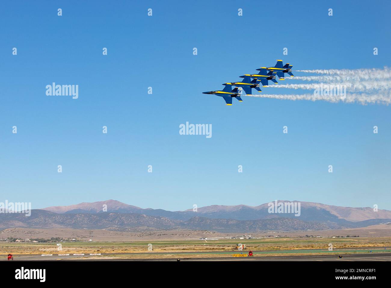 The U.S. Navy Blue Angels perform during the 2022 Aviation Roundup at ...