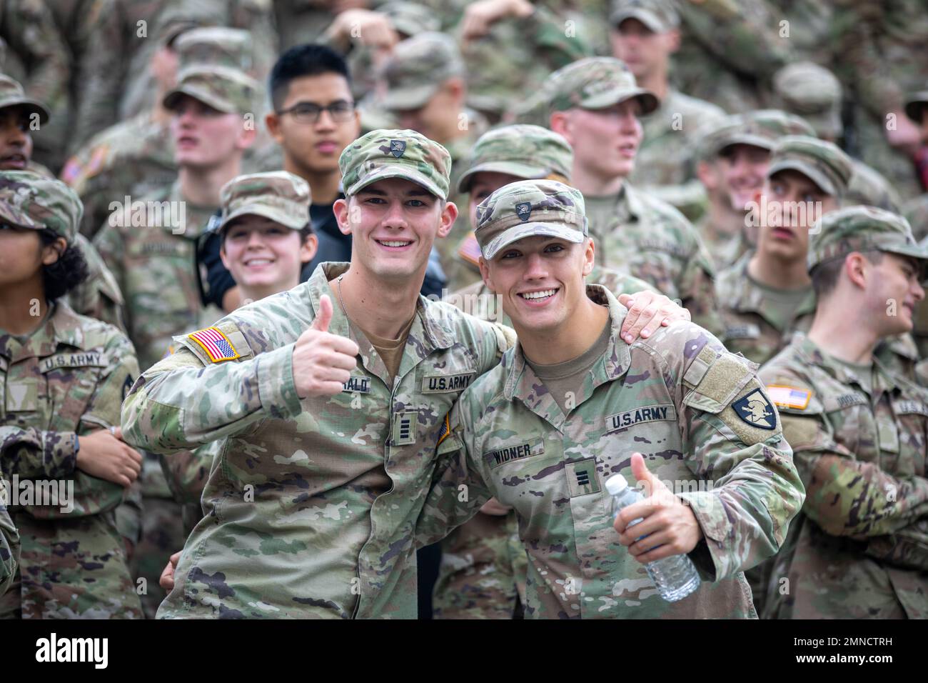 Cadets from the U.S. Military Academy West Point celebrate the football ...