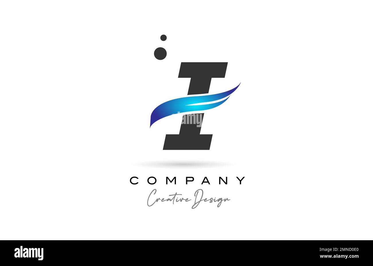 I grey blue dots alphabet letter logo icon. Creative template for ...