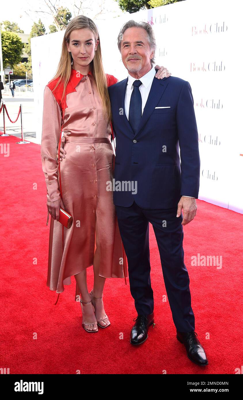 Cast member Don Johnson, right, and his daughter Grace Johnson arrive ...