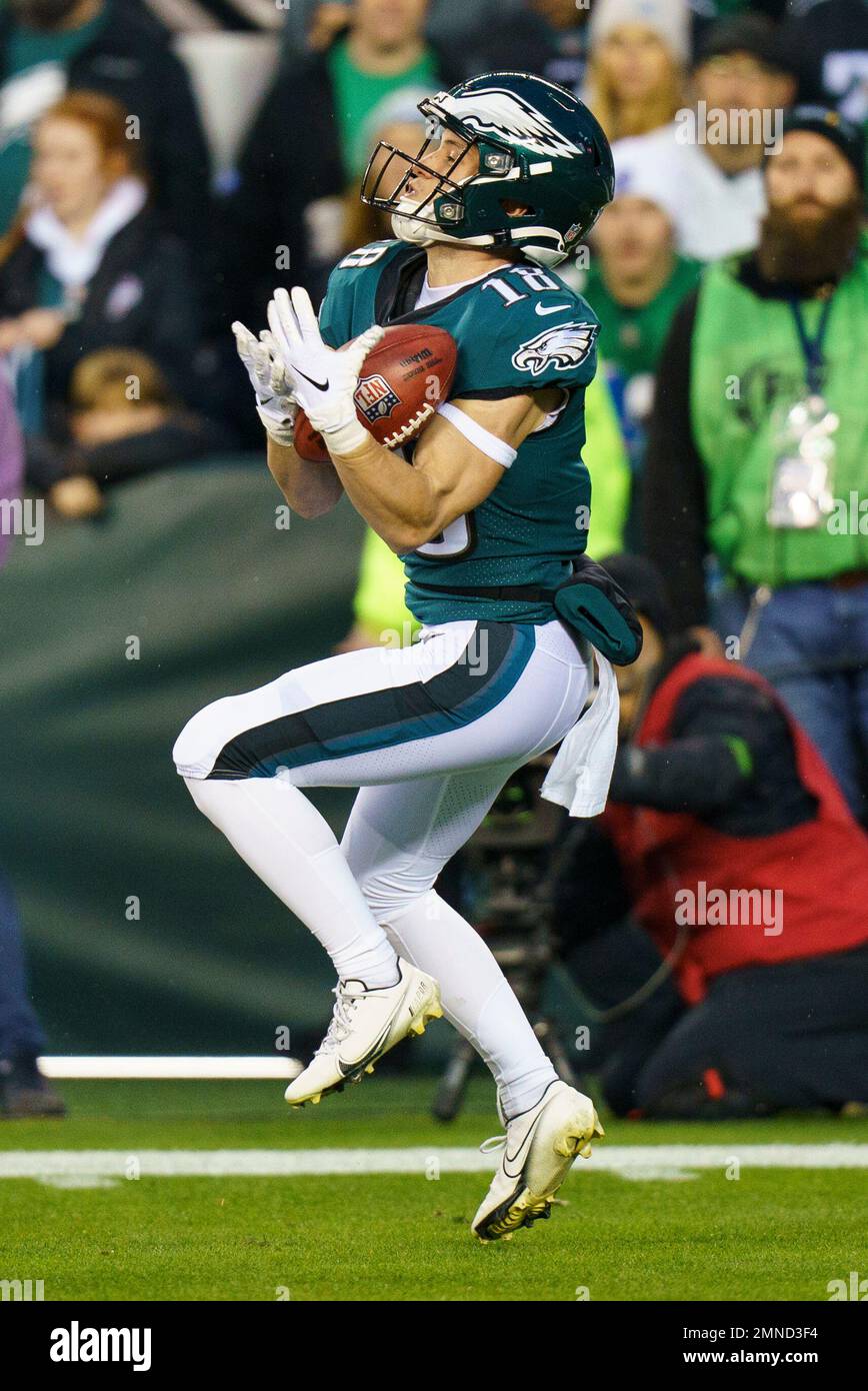 Philadelphia Eagles wide receiver Britain Covey (18) in action during ...