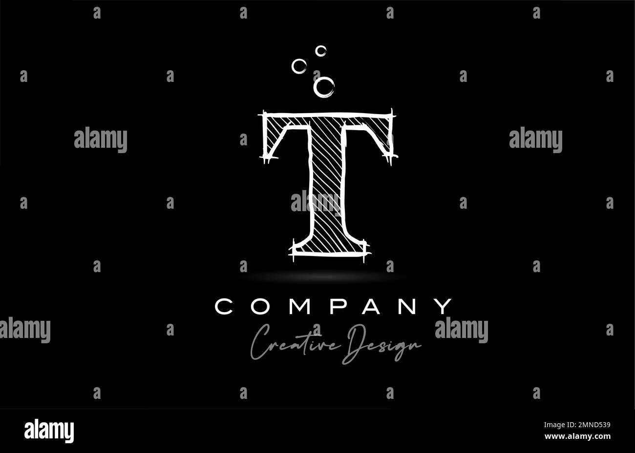 T pencil drawing alphabet letter logo icon with cartoonish style ...