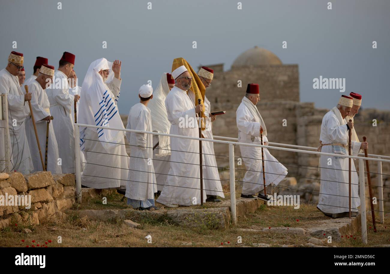 Members of the ancient Samaritan community attend the Passover ...