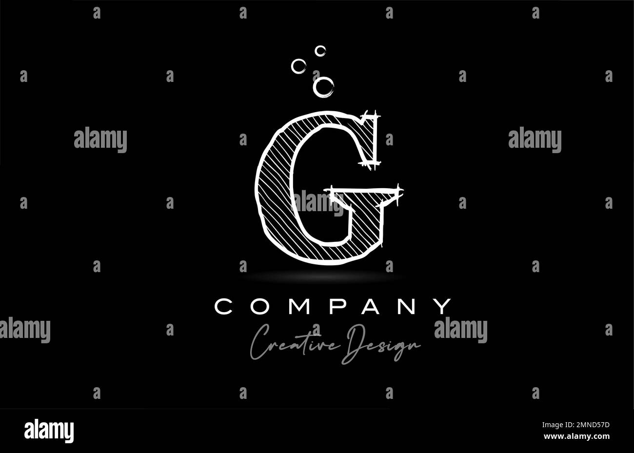 G pencil drawing alphabet letter logo icon with cartoonish style ...