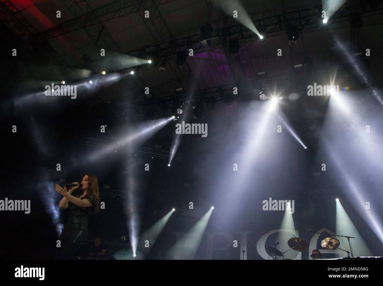 Simone Simons, vocalist of metal band Epica, performs during the Hell ...