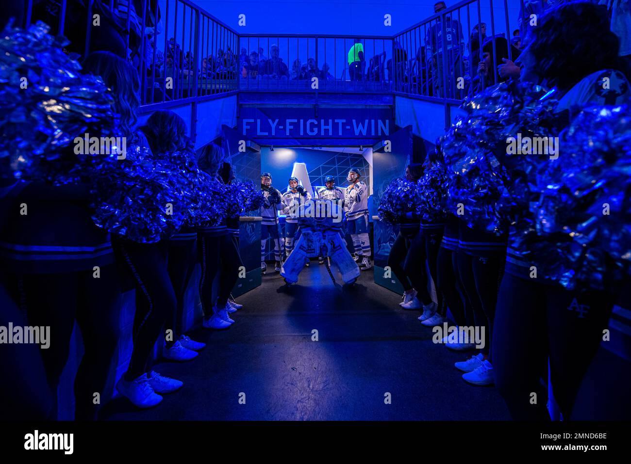 U.S. Air Force Academy -- Air Force goalie Guy Blessing prepares ...