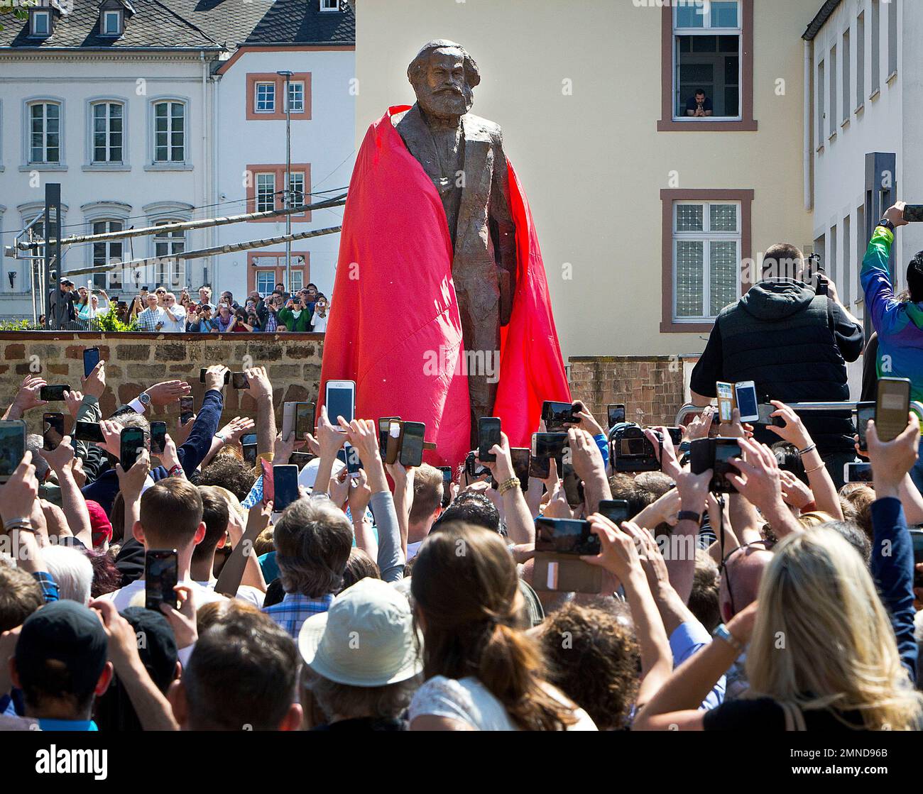 A bronze statue showing German philosopher Karl Marx is unveiled on ...