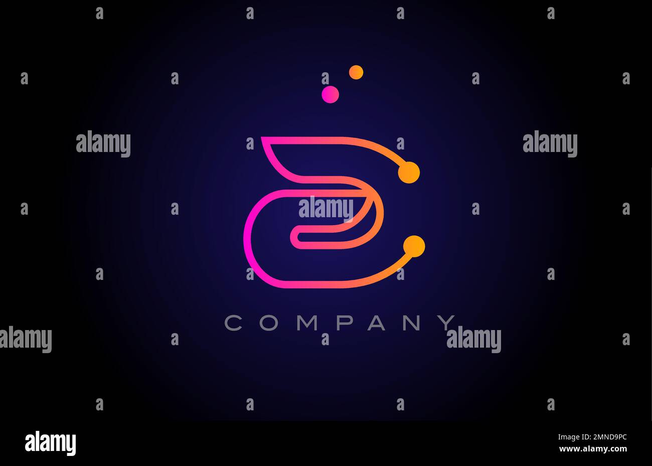 A dot line alphabet letter logo icon design. Creative template for ...