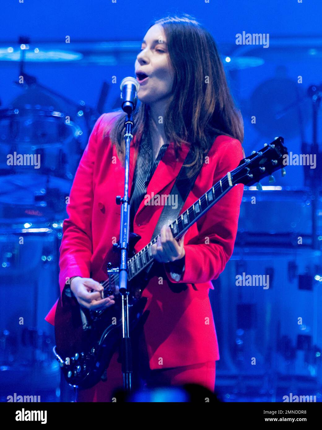 The Los Angeles based pop rock band HAIM performs with lead guitarist ...