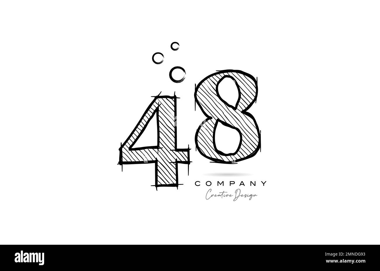 hand drawing number 48 logo icon design for company template or ...