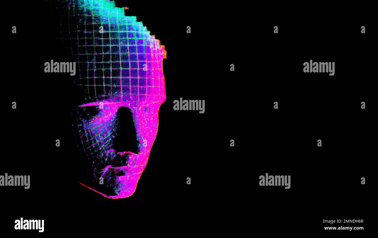 Facial recognition neon light hi-res stock photography and images - Alamy