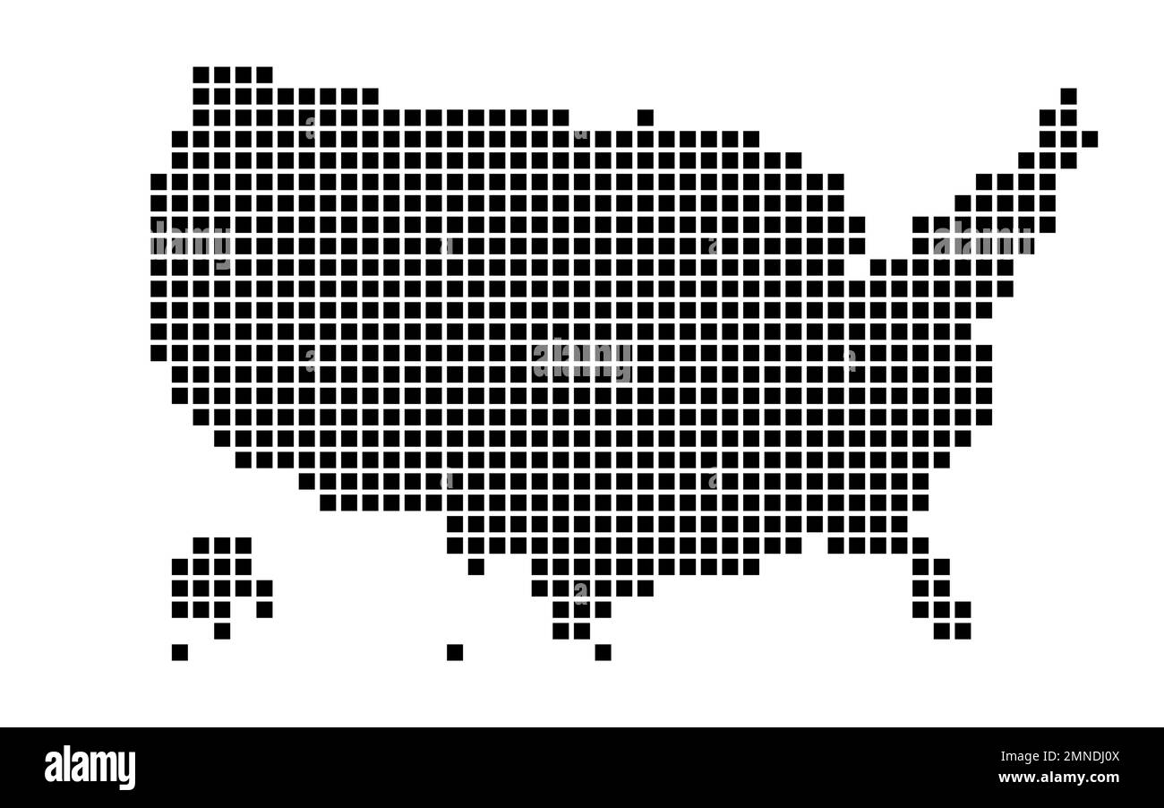 USA map. Map of USA in dotted style. Borders of the country filled with ...