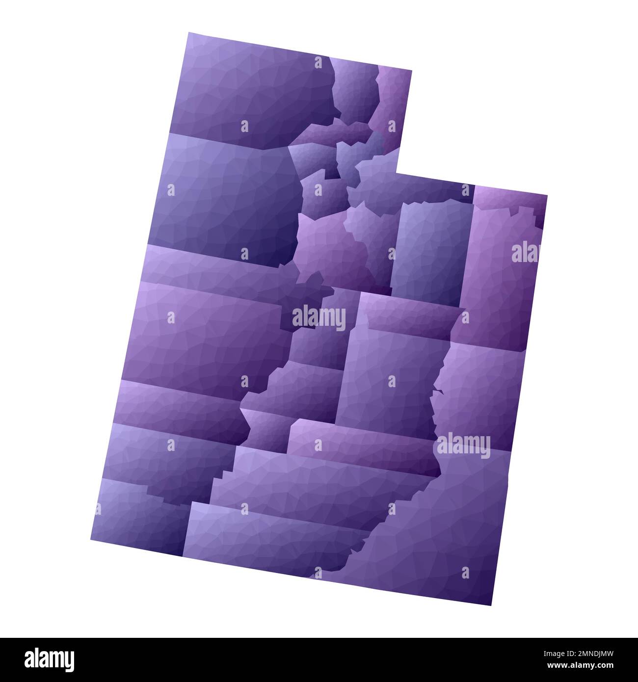Utah map. Geometric style US state outline with counties. Exquisite ...