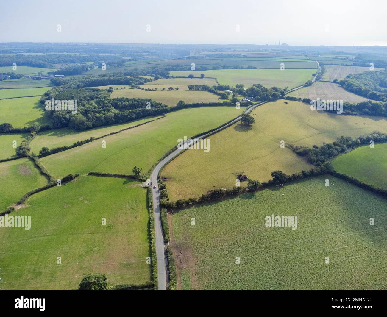 Aerial views around Peterston-Super-Ely, Vale of Glamorgan and M4 ...