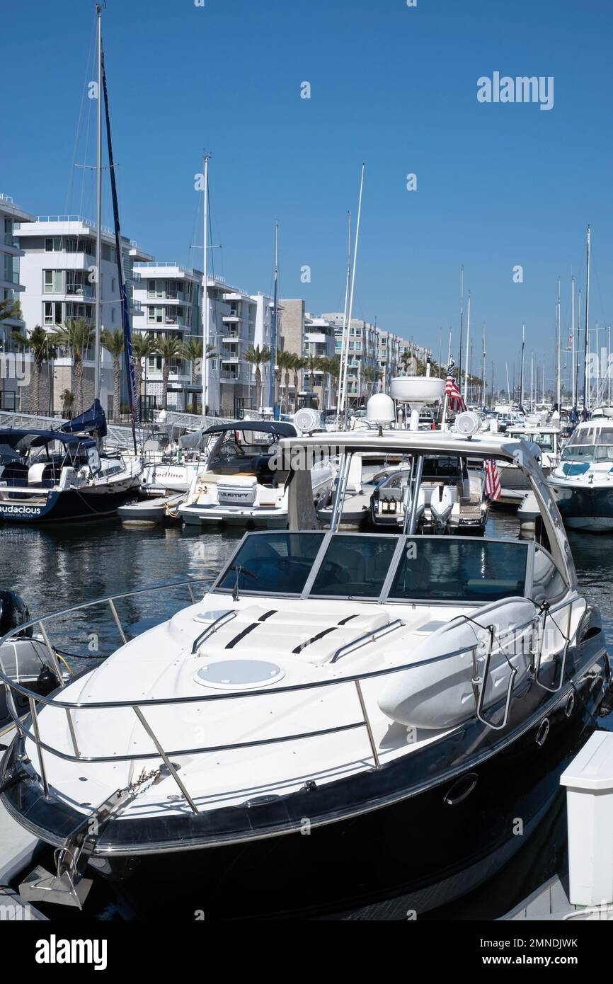 Boats in the marina at Marina Del Rey, California, USA Stock Photo - Alamy