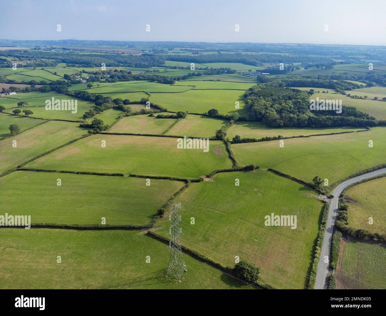 Aerial views around Peterston-Super-Ely, Vale of Glamorgan and M4 ...