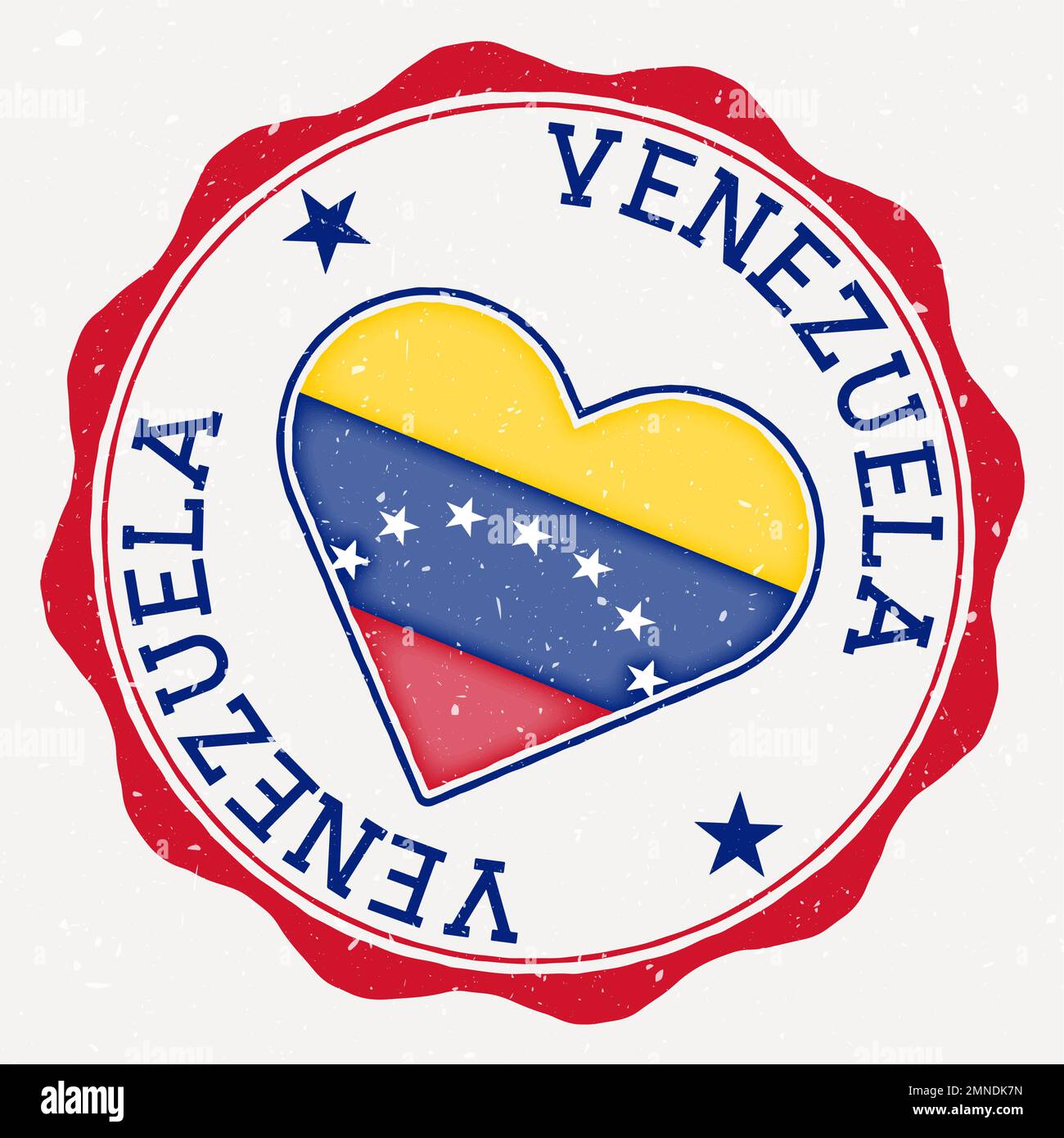 Venezuela heart flag logo. Country name text around Venezuela flag in a ...