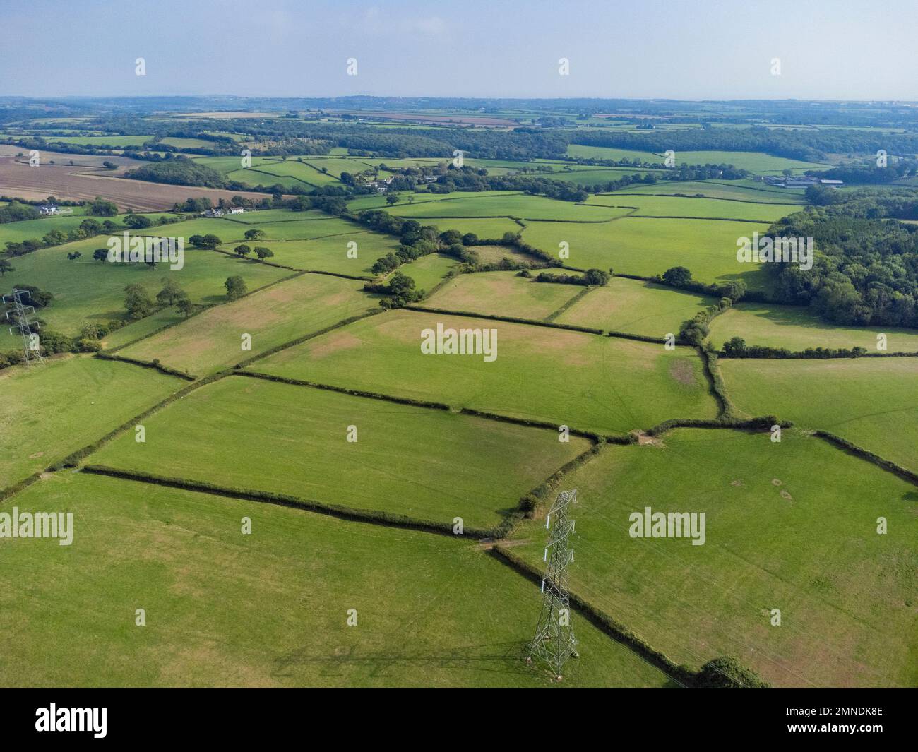 Aerial views around Peterston-Super-Ely, Vale of Glamorgan and M4 ...