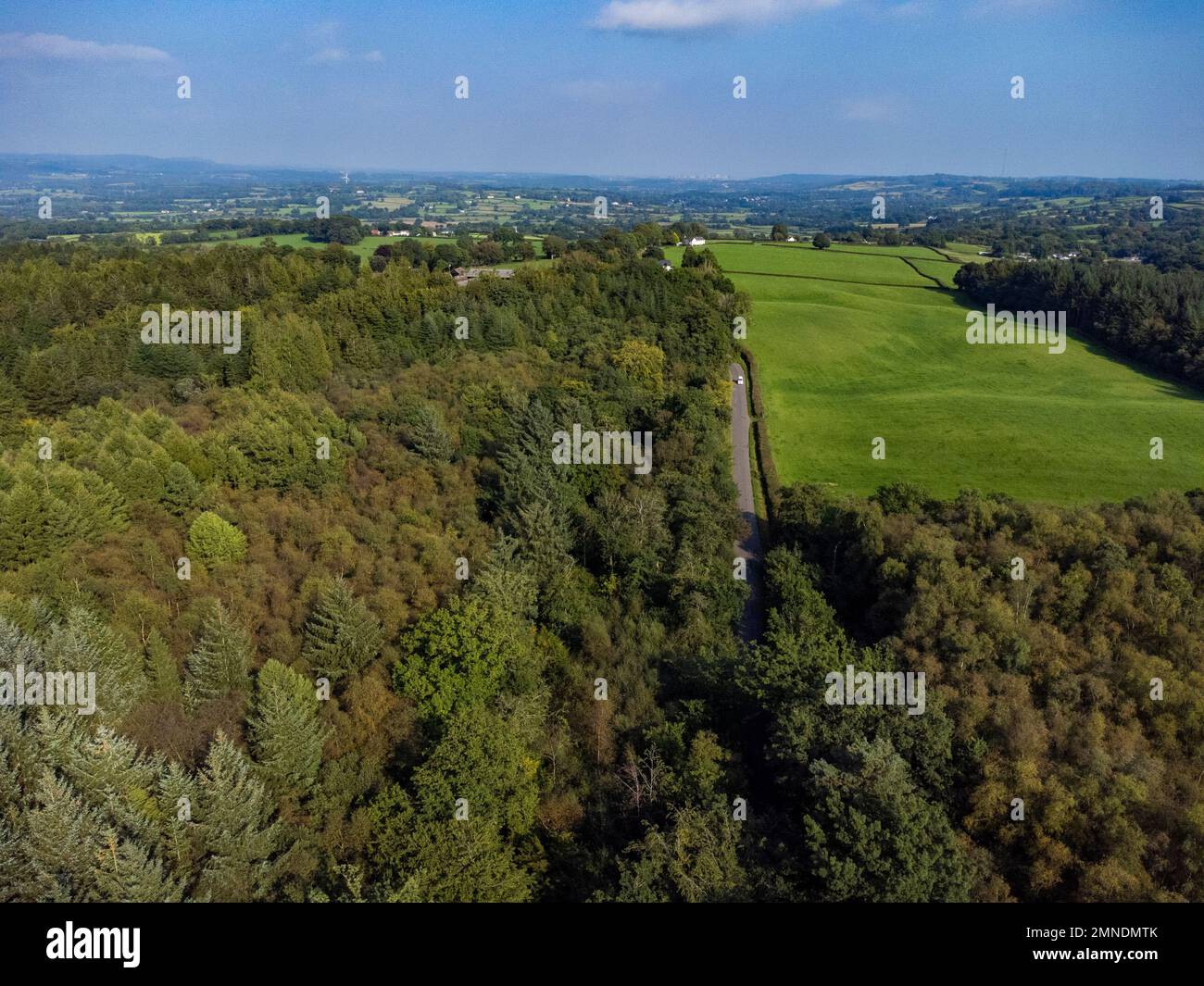 Aerial views around Peterston-Super-Ely, Vale of Glamorgan and M4 ...