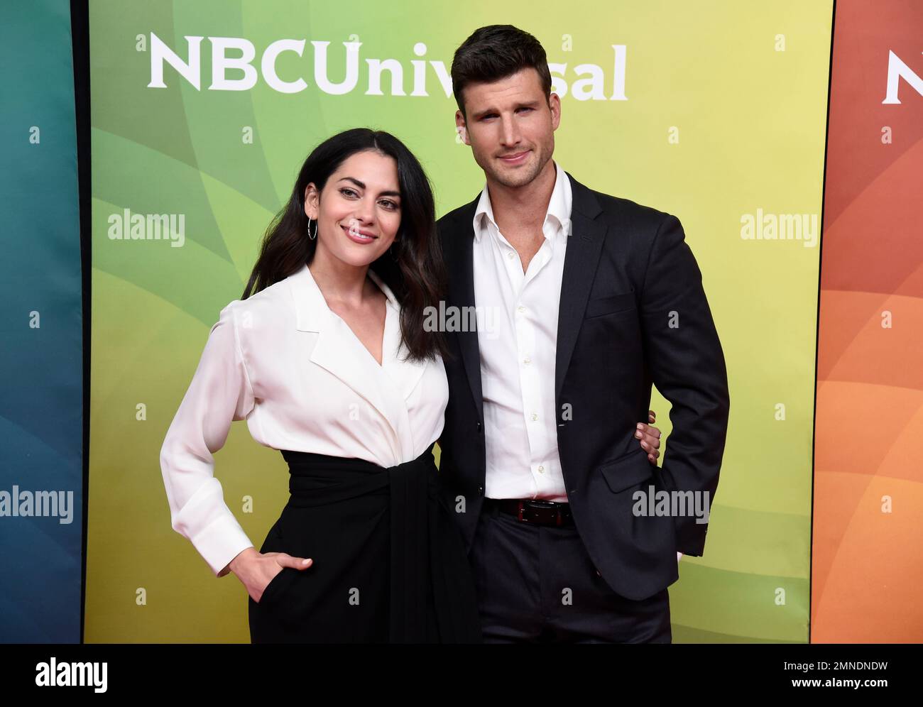 Inbar Lavi, left, and Parker Young, cast members in the NBC television ...