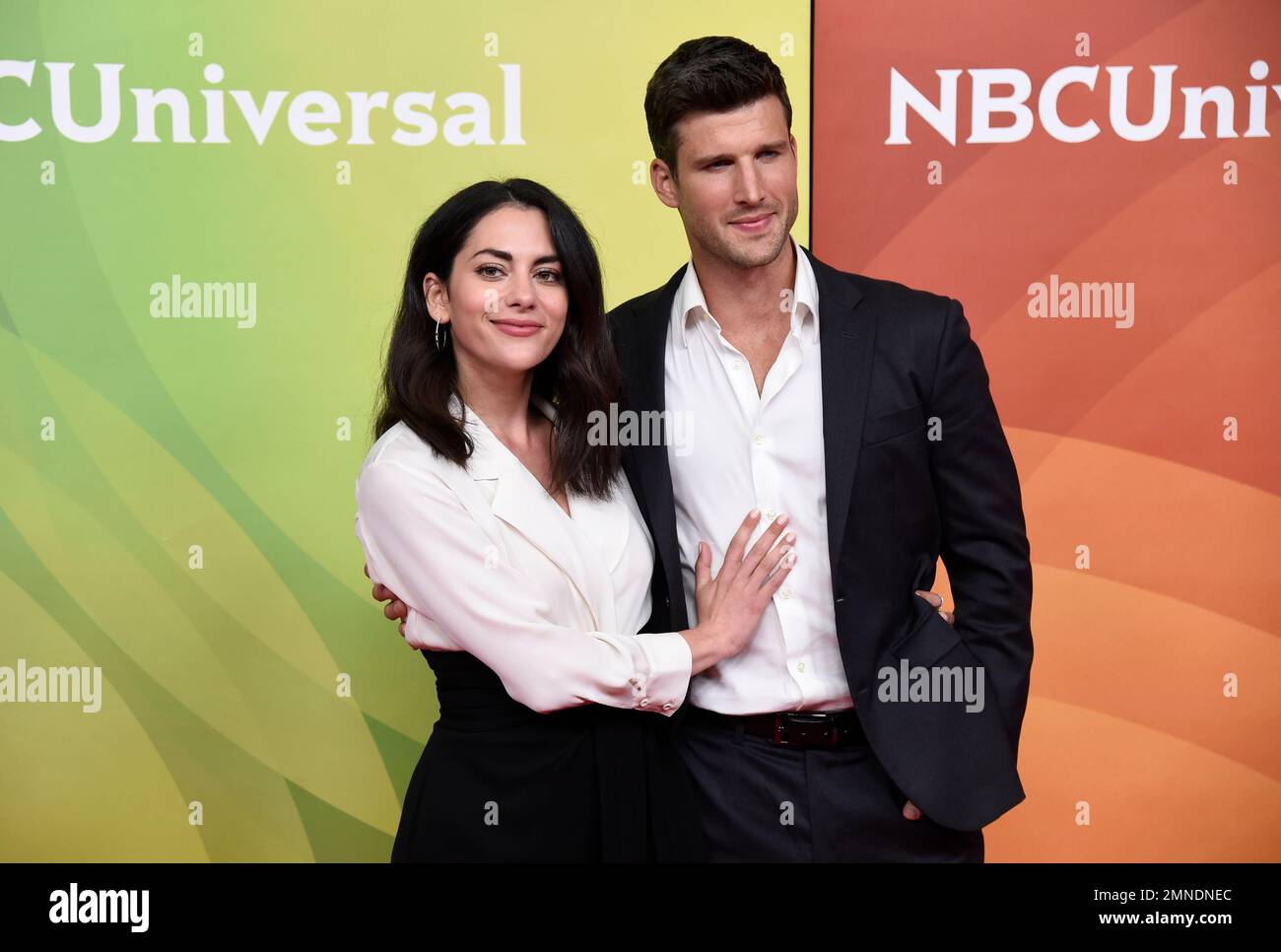 Inbar Lavi, left, and Parker Young, cast members in the NBC television ...