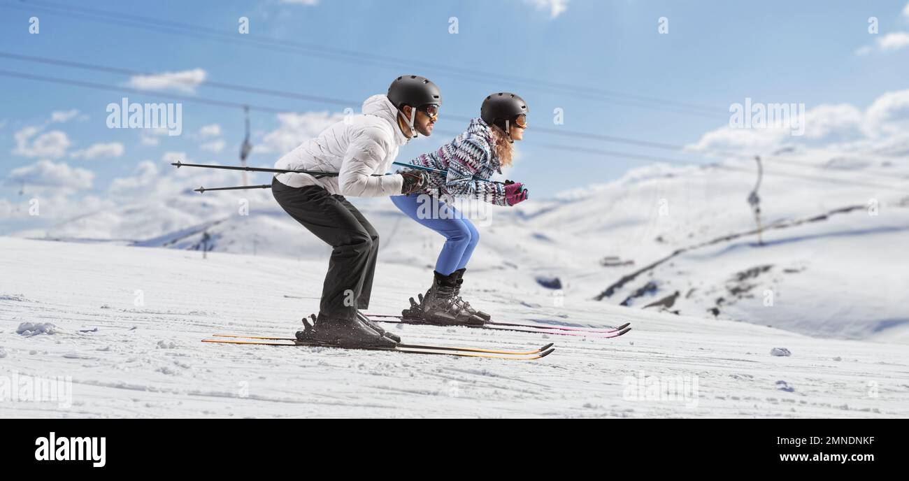 Man athlete mountain skiing hi-res stock photography and images - Alamy