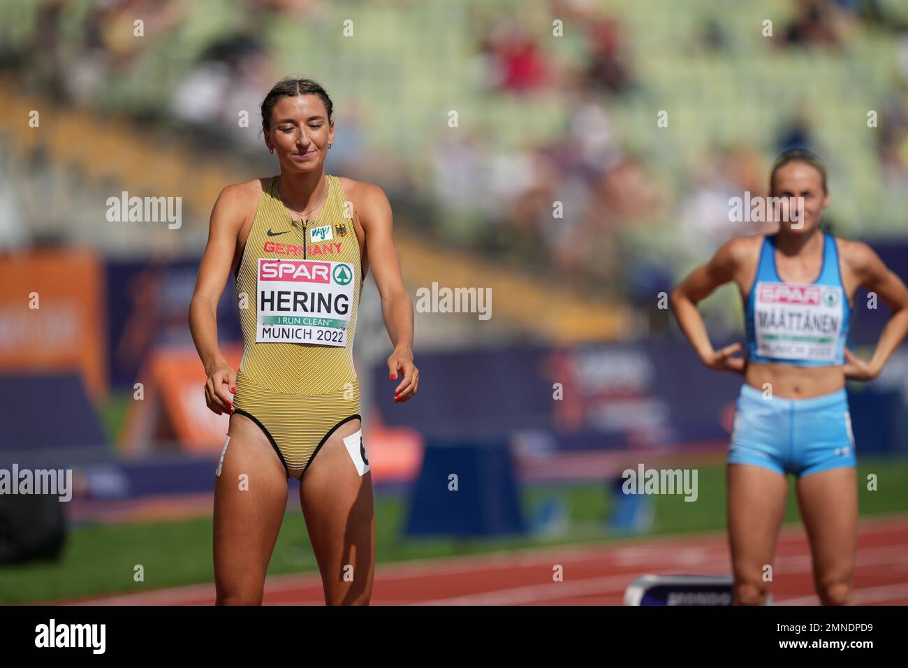 Christina Hering participating in the 800 meters of the European ...