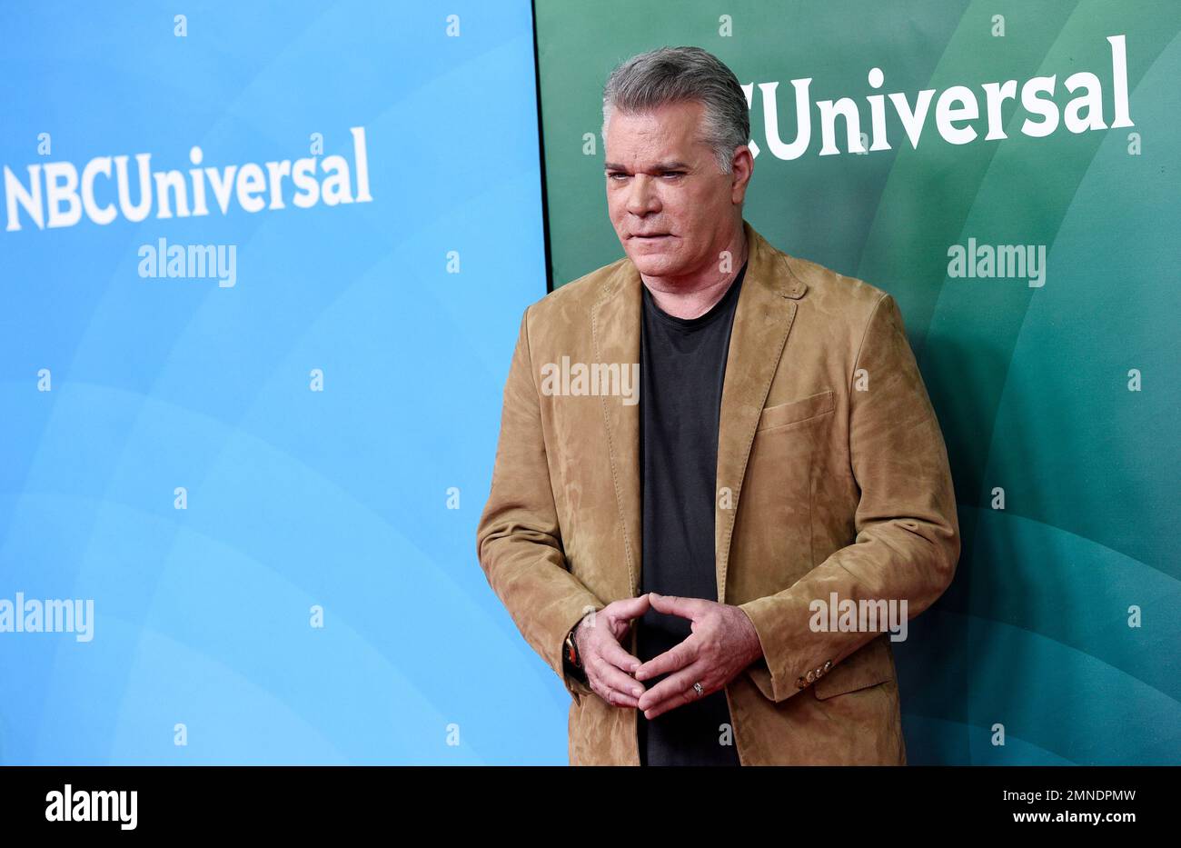 Ray Liotta, a cast member in the NBC series "Shades of Blue," poses during the 2018 NBCUniversal ...