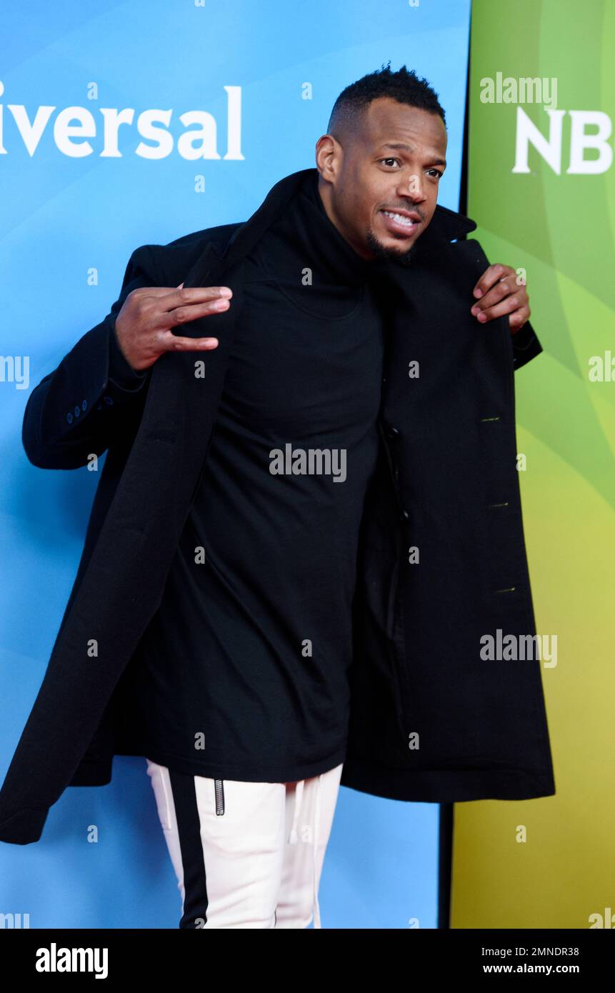 Marlon Wayans, a cast member in the NBC series "Marlon," poses during ...
