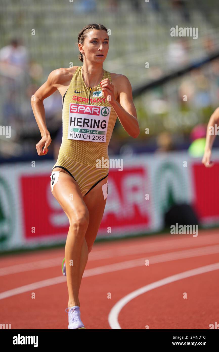 Christina Hering participating in the 800 meters of the European ...