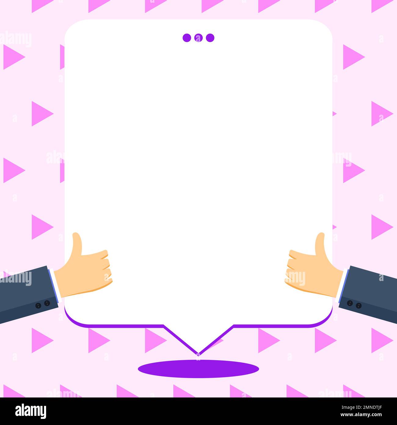 Big finger raised up pointing to whiteboard with information. White ...