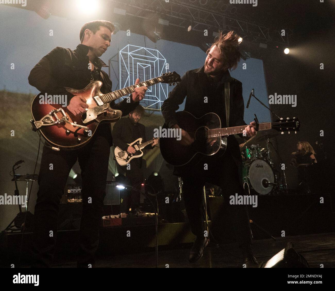 The Los Angeles based indie rock band Lord Huron with lead guitarist ...