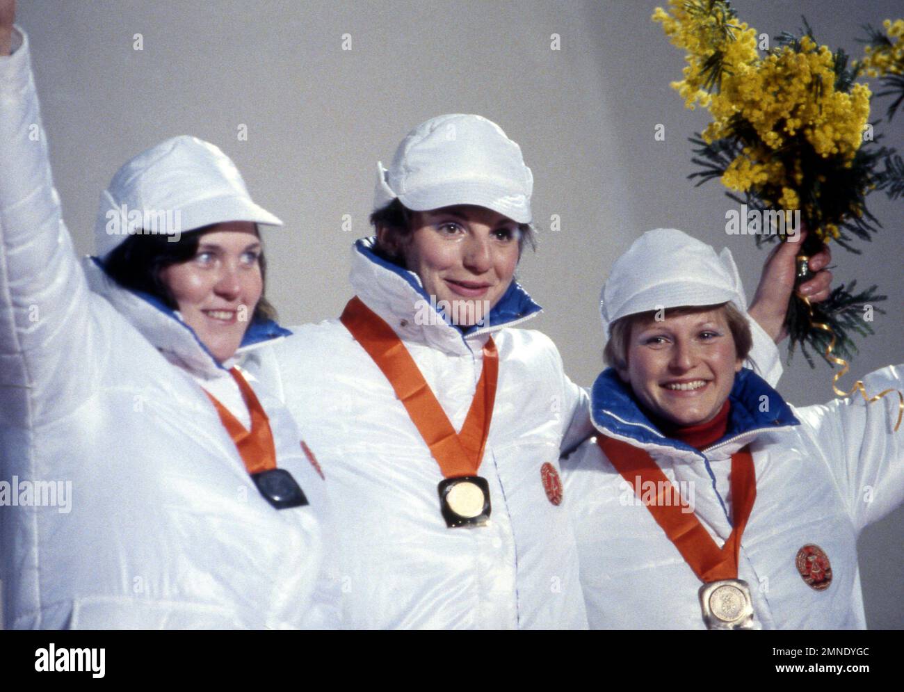 Left to right, Bettina Schmidt, Steffi Martin and Ute Weiss on the ...