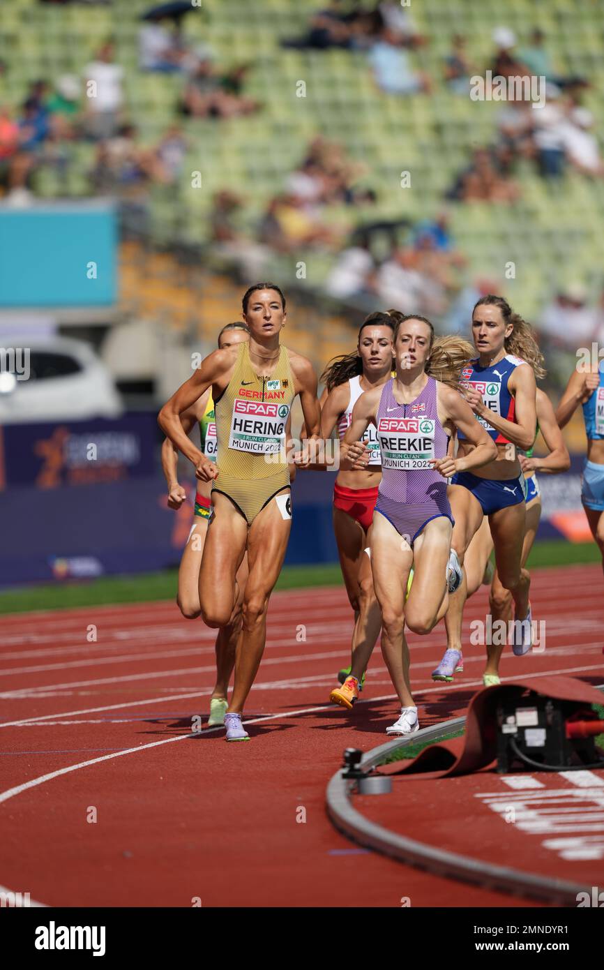 Christina Hering participating in the 800 meters of the European ...