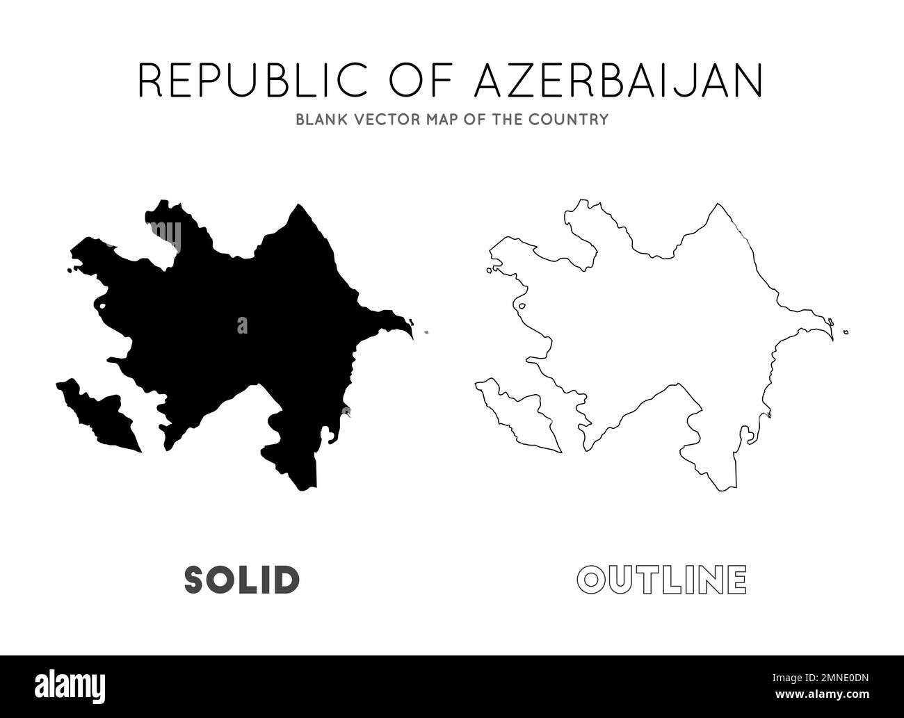 Blank azerbaijan map hi-res stock photography and images - Alamy
