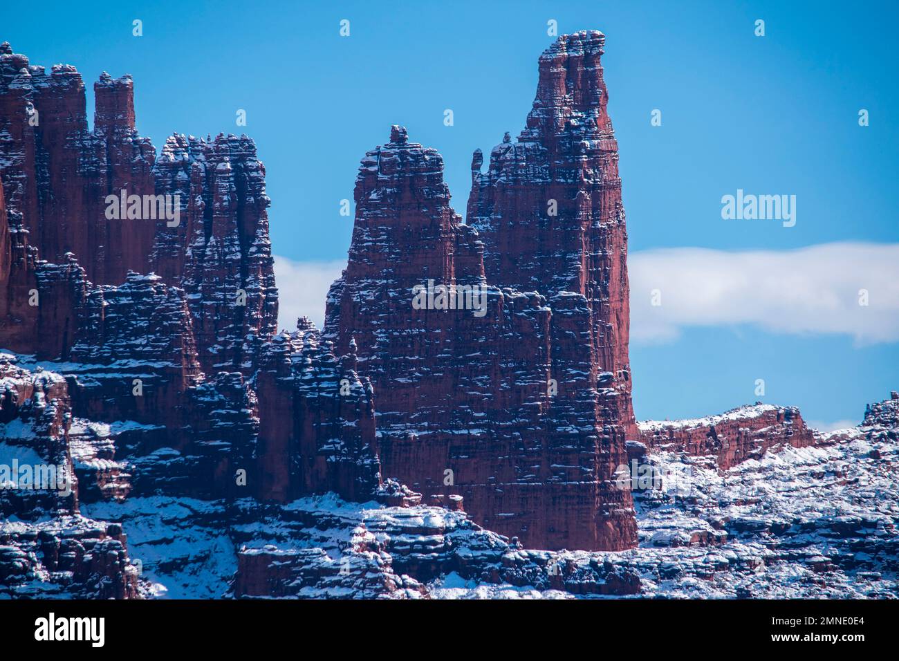 Fisher Towers is well known as a rock climbing destination near Moab ...