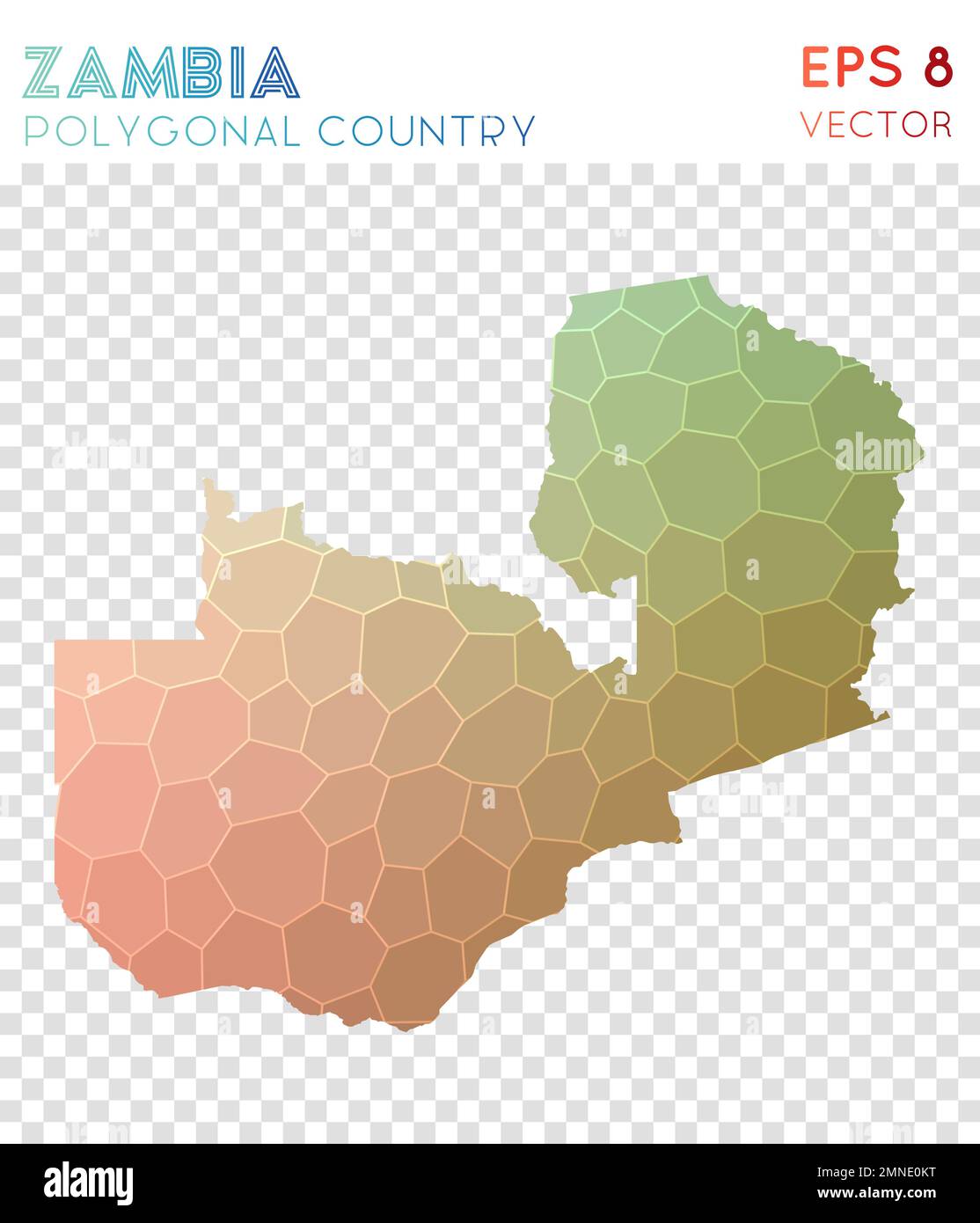 Zambia polygonal map hi-res stock photography and images - Alamy
