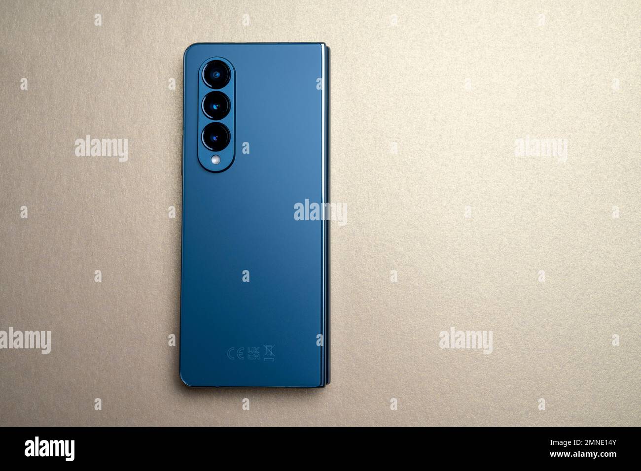 Brand new Samsung Galaxy Z Fold 4 in grey-green color. Smartphone ...